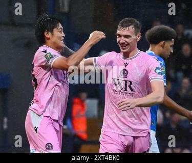 Blackburn Rovers' Yuki Ohashi (C) celebrates scoring their side's first ...