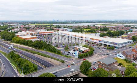 aerial view of Crown Point Retail Park in south Leeds, UK Stock Photo ...