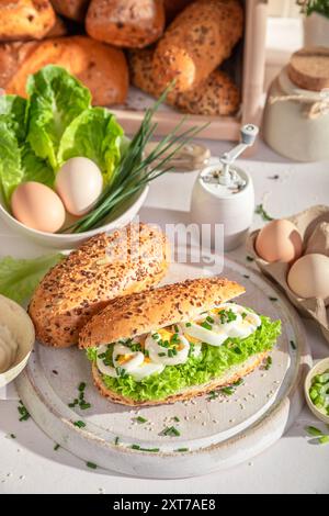 Healthy morning sandwich Stock Photo - Alamy