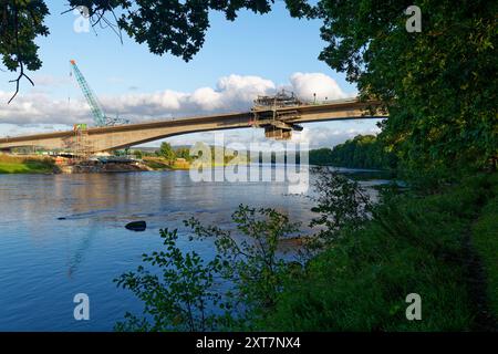 The final stages of the construction of Destiny Bridge, Perth, Scotland ...