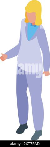 Isometric woman in suit talking on phone. Buisness call Stock Vector ...