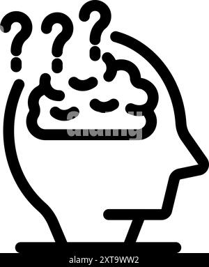 Human brain representing thinking process and ideas Stock Vector Image ...