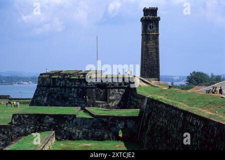 Galle Fort clock tower and Star Bastion, built in 1588 by the ...
