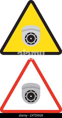 Security camera zone banners on a white background Stock Vector Image ...