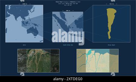 Pulau Anyar in the South China Sea on a topographic, OSM Humanitarian ...
