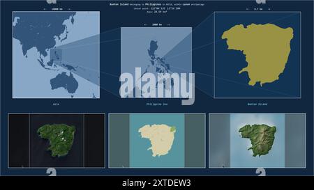 Banton Island in the Philippine Sea, belonging to Philippines, isolated ...