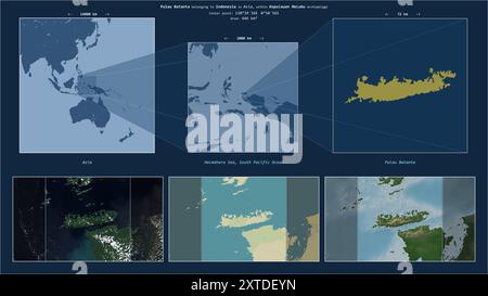 Pulau Batanta in the Halmahera Sea on a topographic, OSM Humanitarian ...