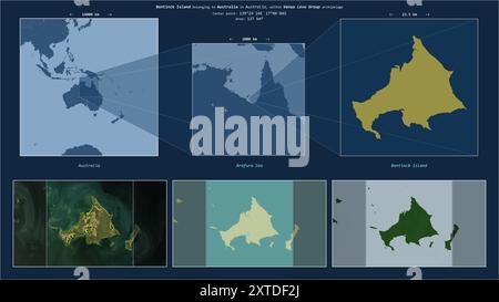 Bentinck Island in the Arafura Sea on a colored elevation map Stock ...