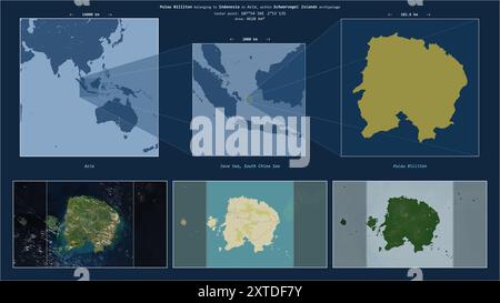 Pulau Billiton in the Java Sea, belonging to Indonesia, isolated on a ...