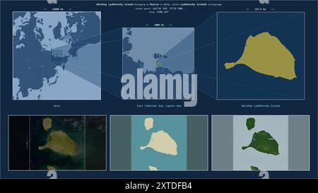 Bolshoy Lyakhovsky Island in the Laptev Sea on a topographic, OSM ...