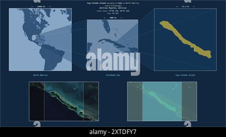 Shape of Cayo Grande Island in the Caribbean Sea, belonging to Cuba ...
