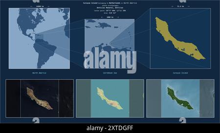 Shape of Curacao Island in the Caribbean Sea, belonging to Netherlands ...