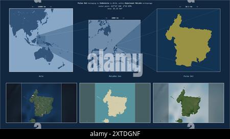 Shape of Pulau Doi in the Molukka Sea, belonging to Indonesia Stock ...