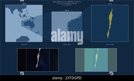 Dorre Island in the Indian Ocean, belonging to Australia, cropped to ...