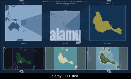 Epi Island in the Coral Sea, belonging to Vanuatu, cropped to square on ...