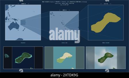 Emae Island in the Coral Sea, belonging to Vanuatu, isolated on a ...