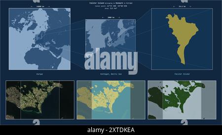 Falster Island in the Kattegat, belonging to Denmark, isolated on a ...
