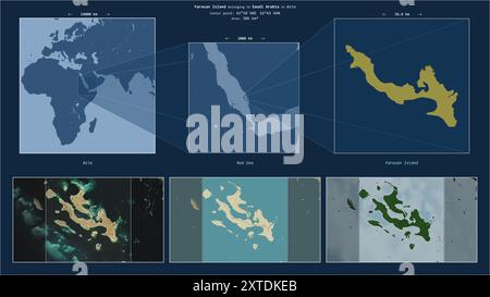 Farasan Island in the Red Sea, belonging to Saudi Arabia, isolated on a ...