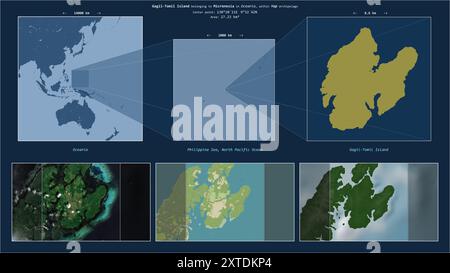 Shape of Gagil-Tomil Island in the Philippine Sea, belonging to ...