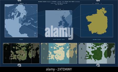 Gorumna Island in the North Atlantic Ocean, belonging to Ireland ...