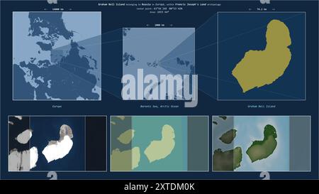Shape of Graham Bell Island in the Barents Sea, belonging to Russia Stock Photo - Alamy