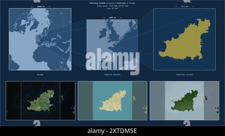 Shape of Guernsey Island in the English Channel, belonging to Guernsey ...