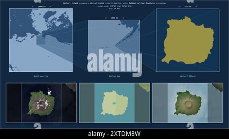 Shape of Herbert Island in the Bering Sea, belonging to United States ...