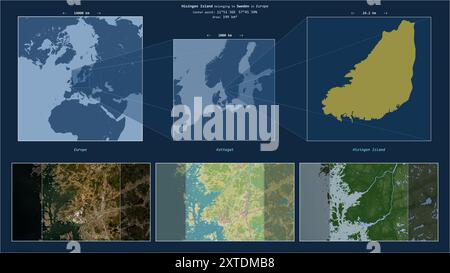 Hisingen Island in the Kattegat, belonging to Sweden, isolated on a ...