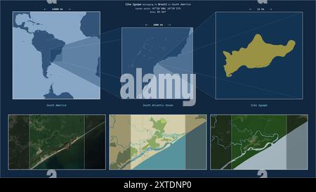Ilha Iguape in the South Atlantic Ocean, belonging to Brazil, isolated ...