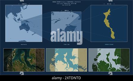Shape of Indian Island in the Timor Sea, belonging to Australia Stock ...