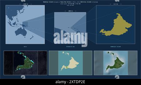 Rambutyo Island in the Bismarck Sea on a satellite image taken in ...