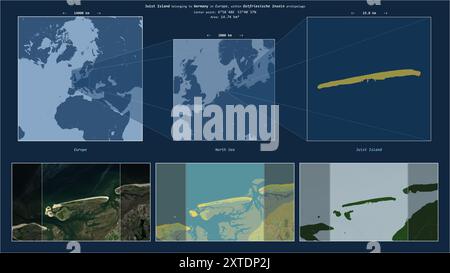 Shape of Juist Island in the North Sea, belonging to Germany Stock ...