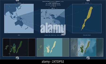 Pulau Kai Besar in the Banda Sea, belonging to Indonesia, isolated on a ...