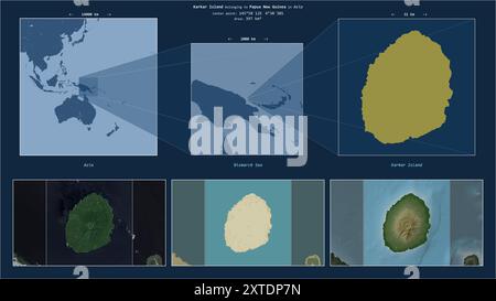 Shape of Karkar Island in the Bismarck Sea, belonging to Papua New ...