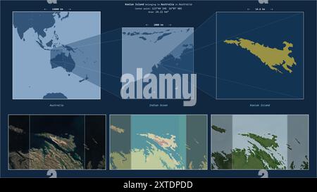 Koolan Island in the Indian Ocean on a topographic, OSM Humanitarian ...
