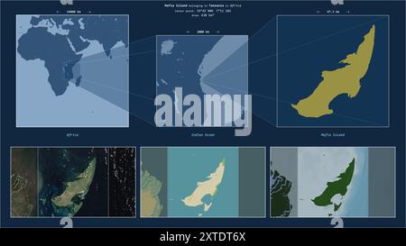 Mafia Island in the Indian Ocean, belonging to Tanzania, isolated on a ...