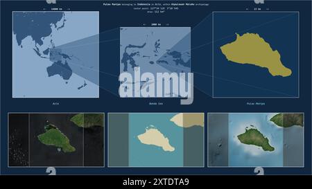 Pulau Manipa in the Banda Sea, belonging to Indonesia, cropped to ...
