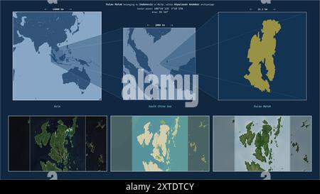 Pulau Matak in the South China Sea, belonging to Indonesia, cropped to ...
