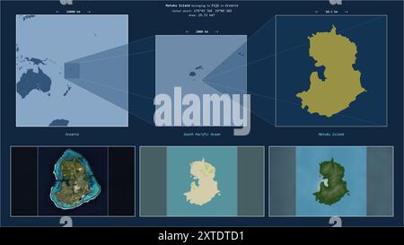 Matuku Island in the South Pacific Ocean, belonging to Fiji, isolated ...