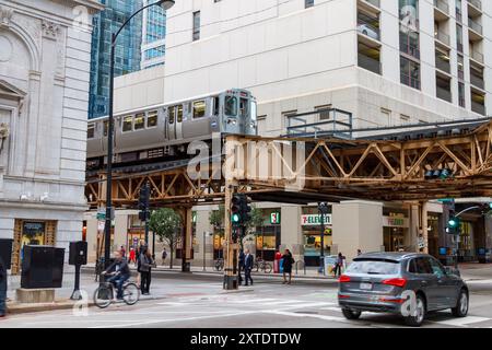 The Chicago L Eleveated Rapid Transit System at the Loop and the Modern ...