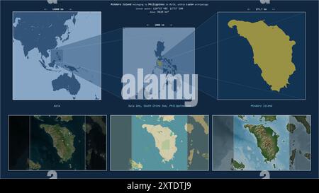 Shape of Mindoro Island in the Sulu Sea, belonging to Philippines Stock ...
