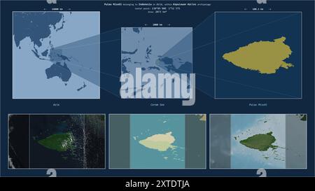Pulau Misool in the Ceram Sea, belonging to Indonesia, isolated on a ...