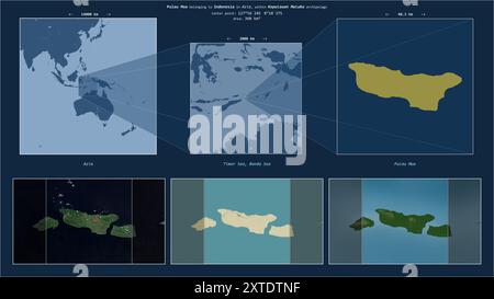 Pulau Moa in the Timor Sea, belonging to Indonesia, isolated on a ...