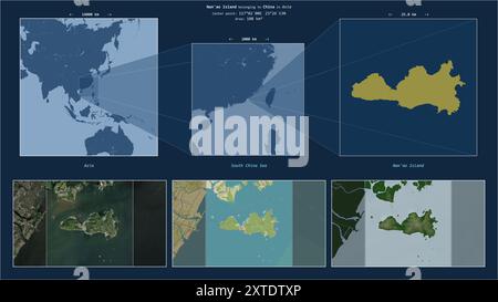 Nan'ao Island in the South China Sea, belonging to China, isolated on a ...