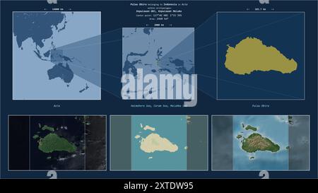 Pulau Obira in the Ceram Sea, belonging to Indonesia, isolated on a ...
