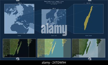 Shape of Oland Island in the Baltic Sea, belonging to Sweden Stock ...