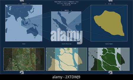 Shape of Pulau Papan in the South China Sea, belonging to Indonesia ...