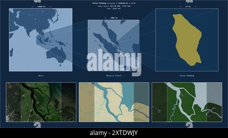 Shape of Pulau Pandang in the Malacca Strait, belonging to Indonesia ...