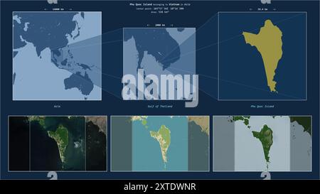 Shape of Phu Quoc Island in the Gulf of Thailand, belonging to Vietnam ...