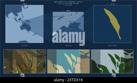 Quoin Island in the Timor Sea, belonging to Australia, isolated on a ...